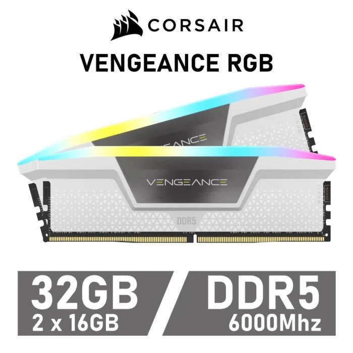 32GB (16GBX2) DDR5 6000MHz RAM (แรมพีซี) CORSAIR VENGEANCE RGB BLACK ...