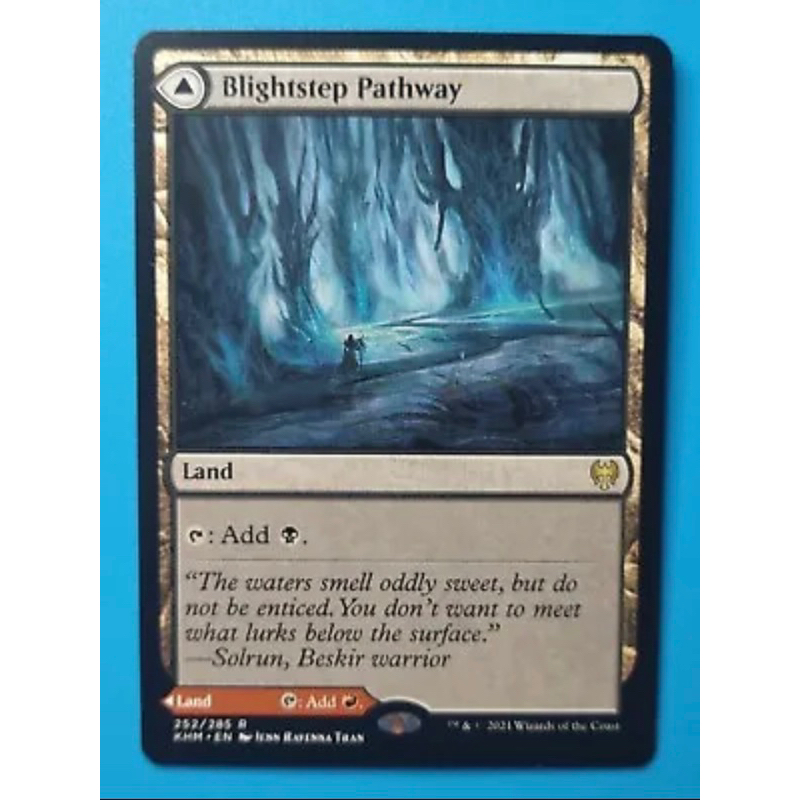 การ์ด MTG Blightstep Pathway Land Magic the gathering EDH รุ่น KHM สภาพ ...