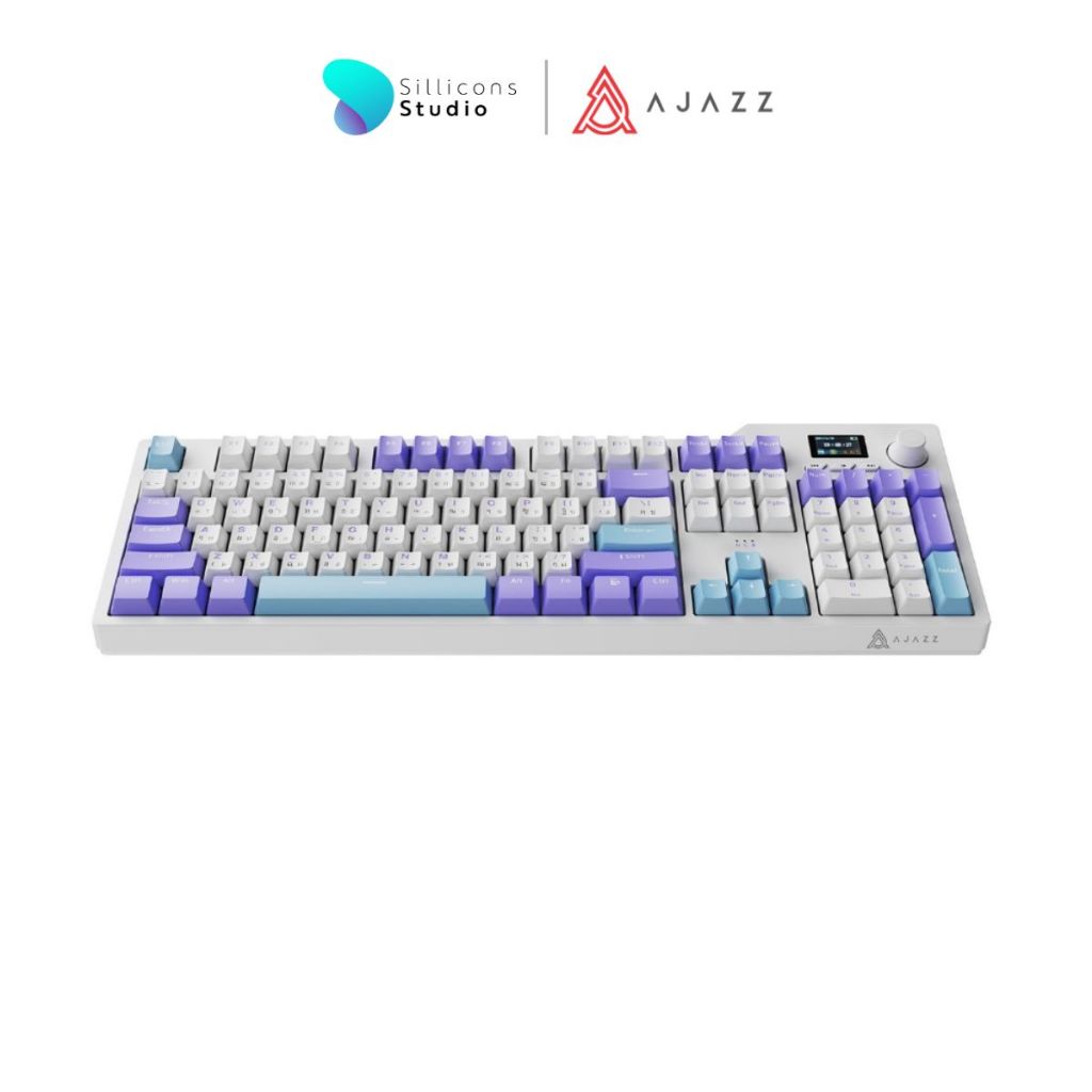 คีย์บอร์ดเกมมิ่ง Ajazz AK35i V2 TFT Screen Gasket Tri-Mod Mechanical ...