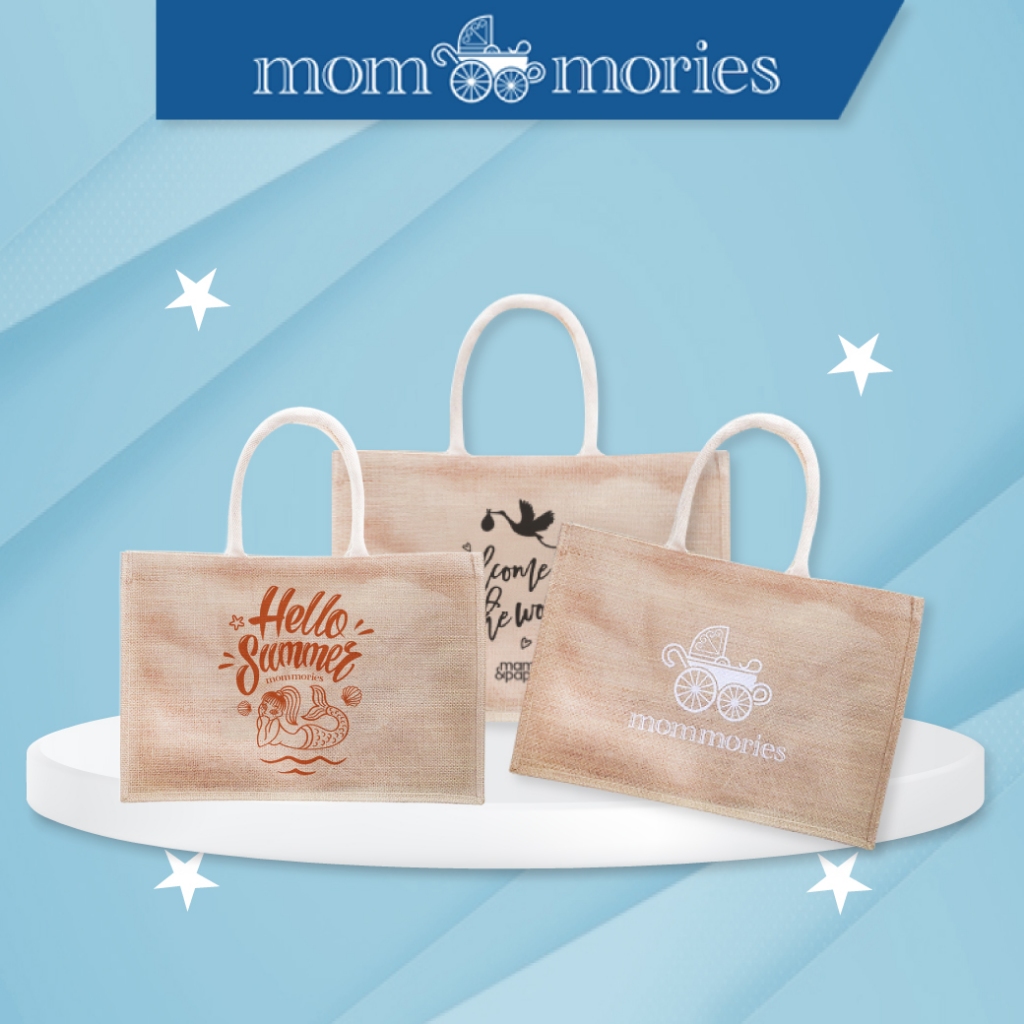 Mommories กระเป๋าผ้าทอสาน มีหูหิ้ว 15*44*29 cm. (คละลาย) | Shopee Thailand