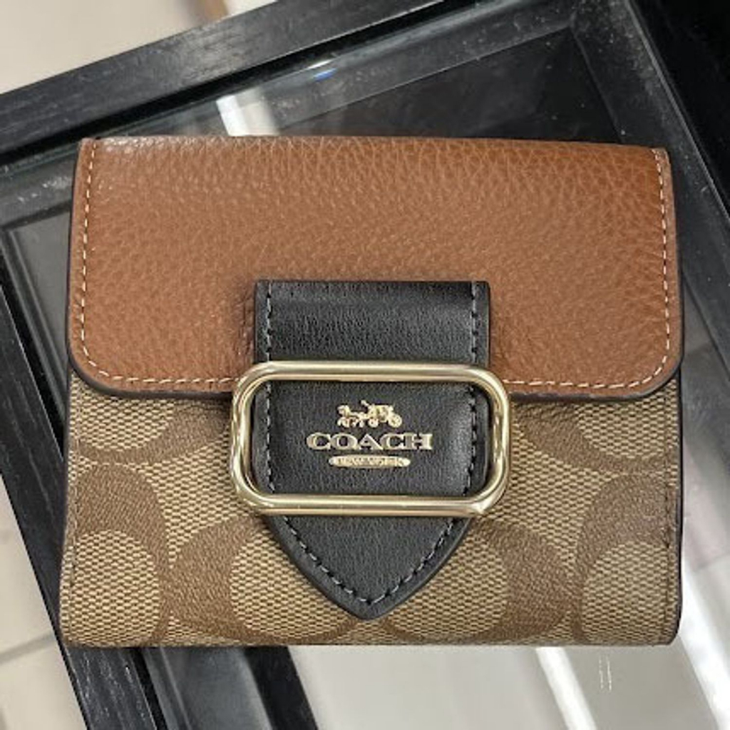 Small Morgan Wallet In Colorblock CF472 CH387 CH151 ปุ่มสแน็ป ผู้หญิง ...