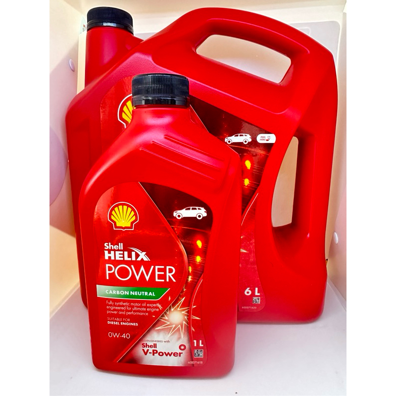 Shell Helix POWER Diesel 0W-40 น้ำมันเครื่องสังเคราะห์แท้ ดีเซล 6L,7L ...