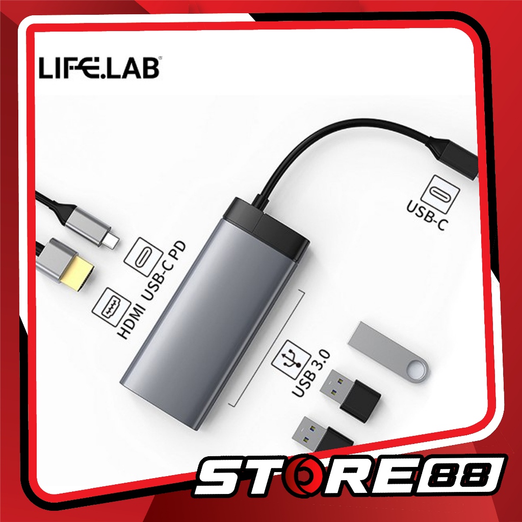 LifeLab Hub BS6A USB-C 6in1 BS5A USB-C 5in1 Multifunction Docking ...