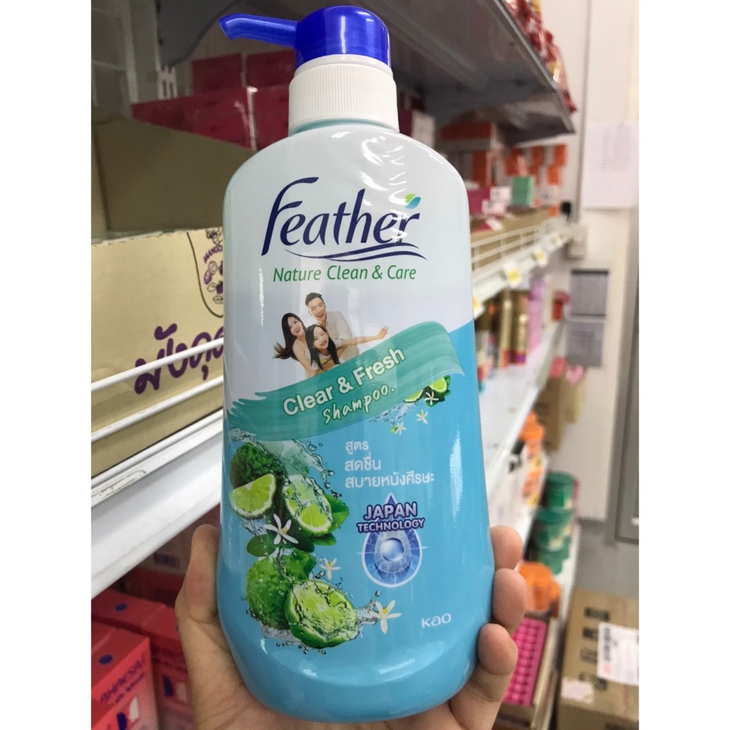 Feather Shampoo 480 ml. แชมพูแฟซ่า 480มล.(แพคเกตใหม่) | Shopee Thailand