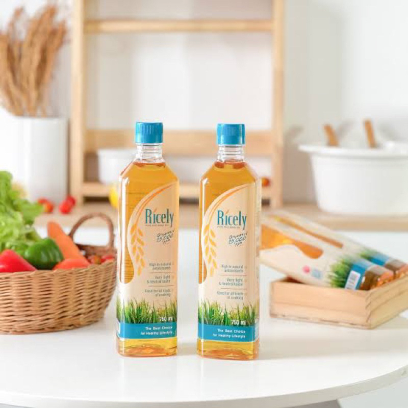 Ricly rice bran oil 750ml. น้ำมันรำข้าว มีโอเรซานอลสูง 15,000ppm fl ...