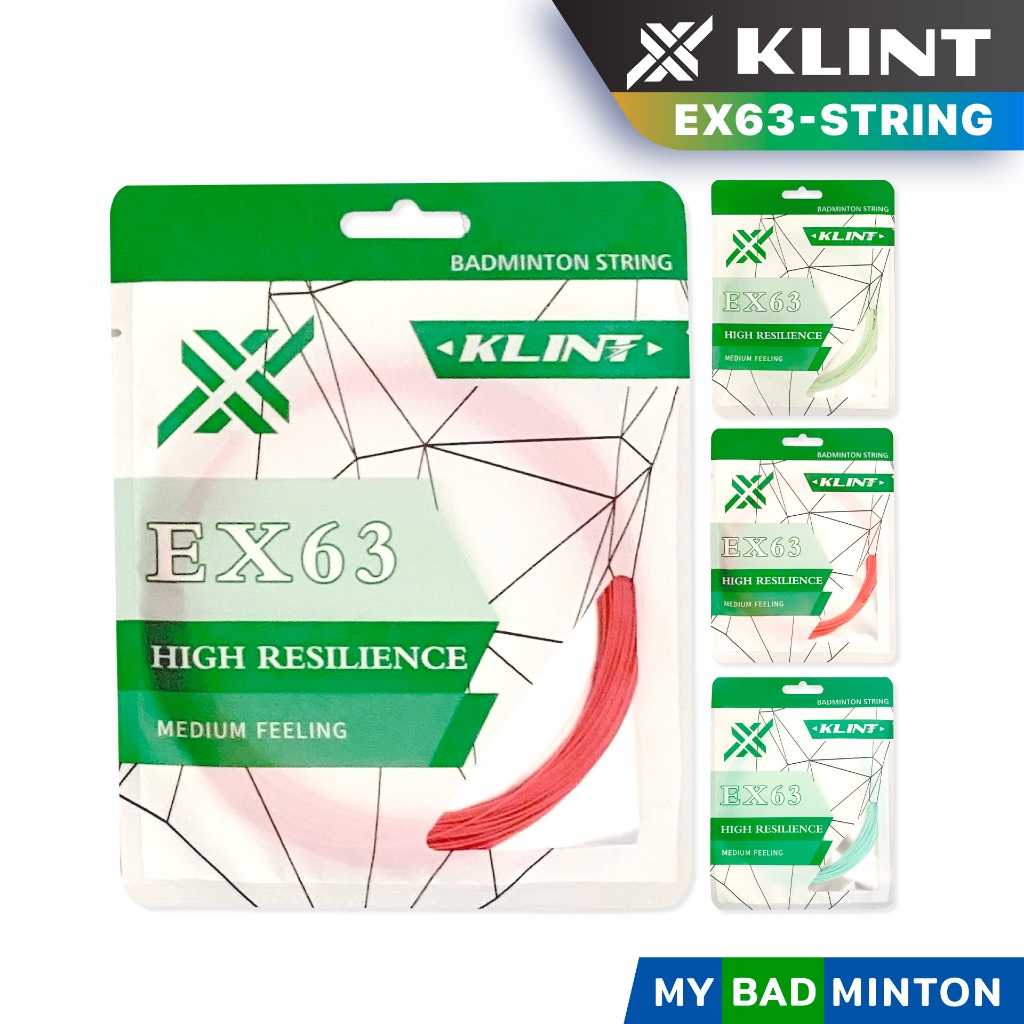 [New😍] เอ็นแบดมินตัน KLINT รุ่นEX63 [Medium Feeling] เอ็นเส้นเล็กพิเศษ ...