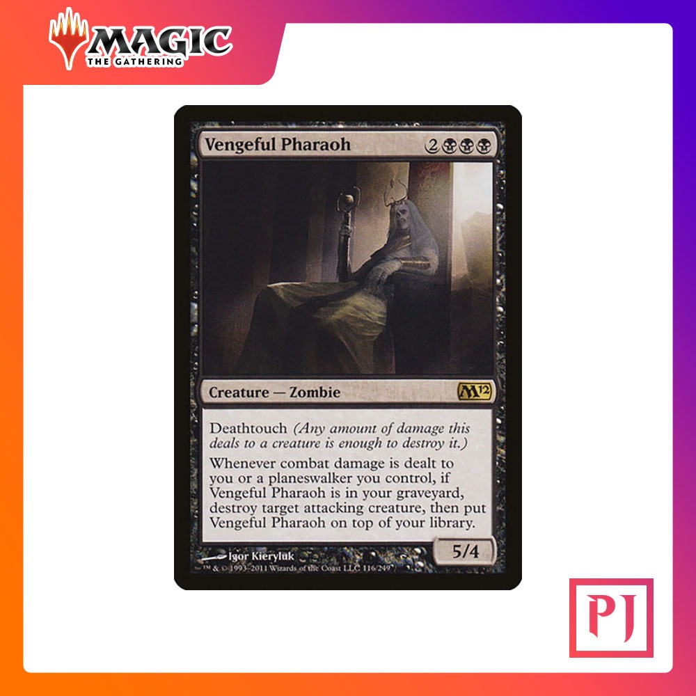 [MTG] Vengeful Pharaoh [M12] [BLACK] [RARE] [NORMAL] [ENG] (การ์ดเมจิค ...