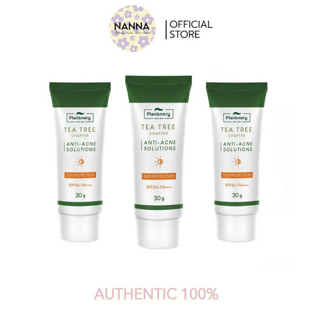 แท้💯 Plantnery Tea Tree Sunscreen Acne Oil Control SPF 50+ PA++++ 30 g ...