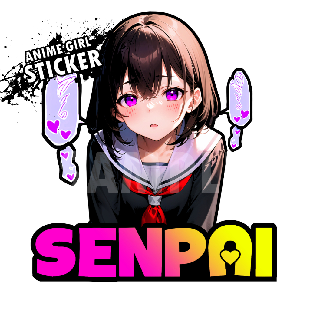 สติ๊กเกอร์ อนิเมะ SENPAI V.2 สติกเกอร์ อนิเมะ ตกแต่ง การ์ตูนญี่ปุ่น โด ...