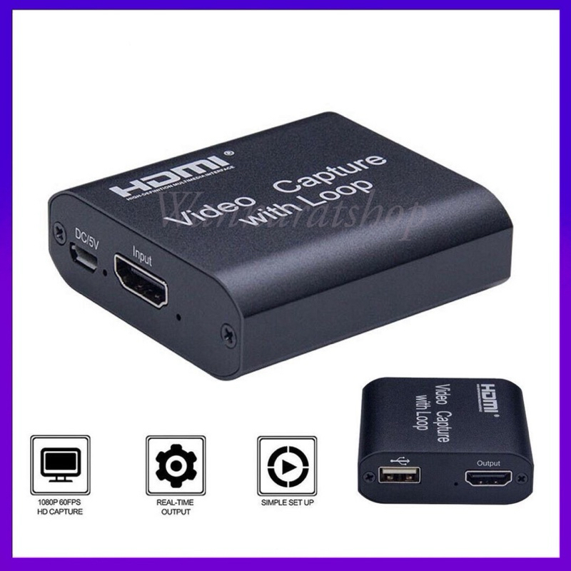 MINI 4K 1080P HDMI USB 2.0 Video Capture Card เกมการบันทึกกล่องสำหรับ ...