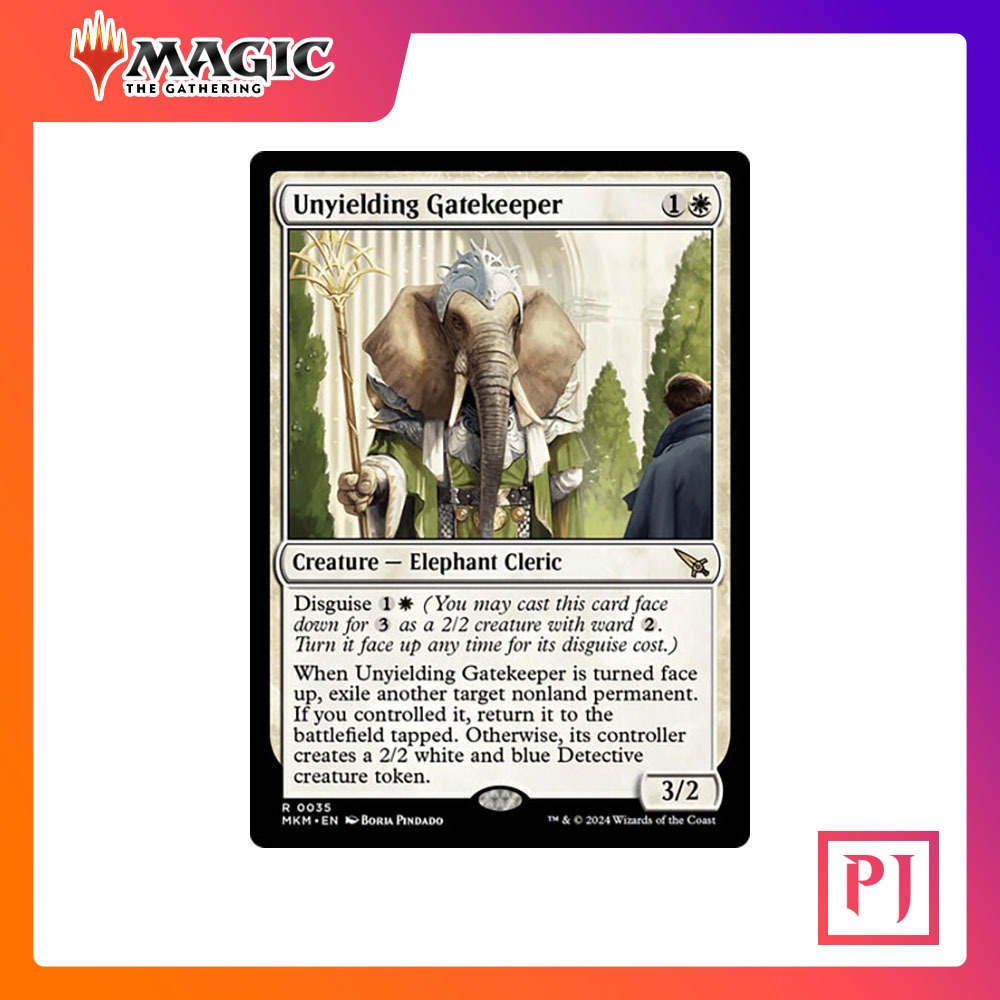 [MTG] Unyielding Gatekeeper [MKM] [WHITE] [RARE] [NORMAL] [ENG] (การ์ด ...