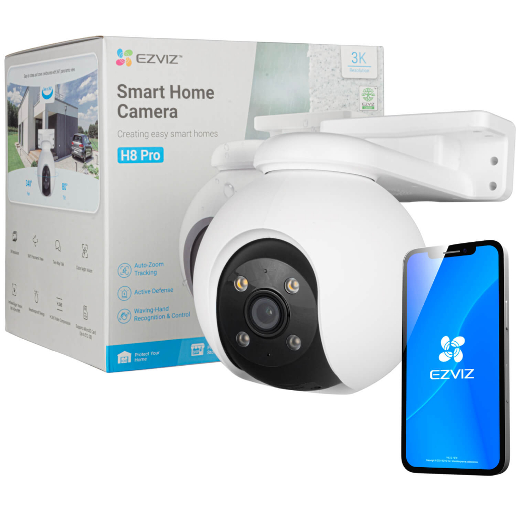 กล้องวงจรปิดไร้สาย EZVIZ รุ่น H8 Pro 3K (5MP) Pan & Tilt Wi-Fi Camera ...