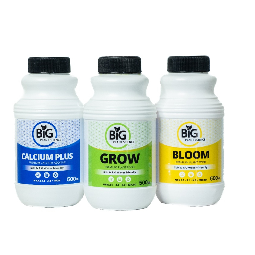 Big Plant Science - Beginner Set - Base Nutrients Set - Grow + Calcium ...