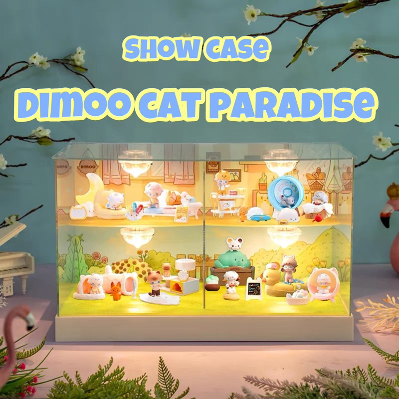 ตู้โชว์ Dimoo cat paradise 🌙💫 กล่องอคิลิก พร้อมอุปกรณ์ประกอบฉาก ...