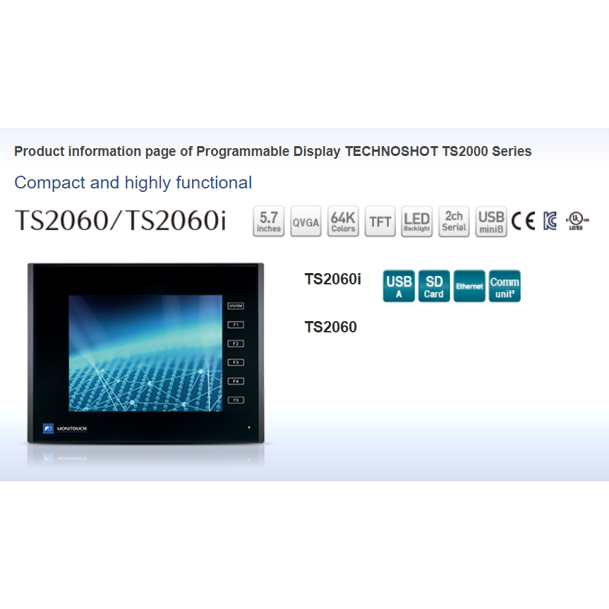 ของใหม่ ของแท้ 100% Fuji Electric HMI TS2060 (5.7" QVGA TFT 64K DC24V ...
