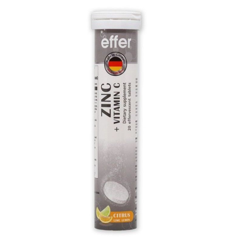 EFFER ZINC+VITAMIN-C วิตามินเม็ดฟู่ 20 เม็ด | Shopee Thailand