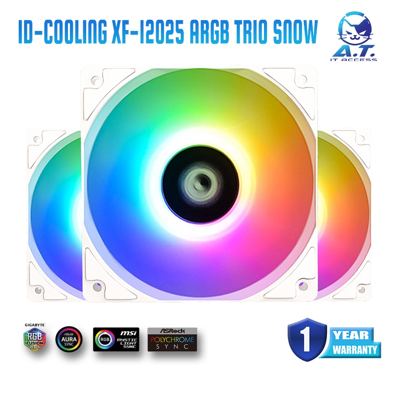 ID-COOLING XF-12025-ARGB-TRIO SNOW FAN CASE 3PCS PACK (ชุดพัดลมเคส 3 ตัว ) | Shopee Thailand