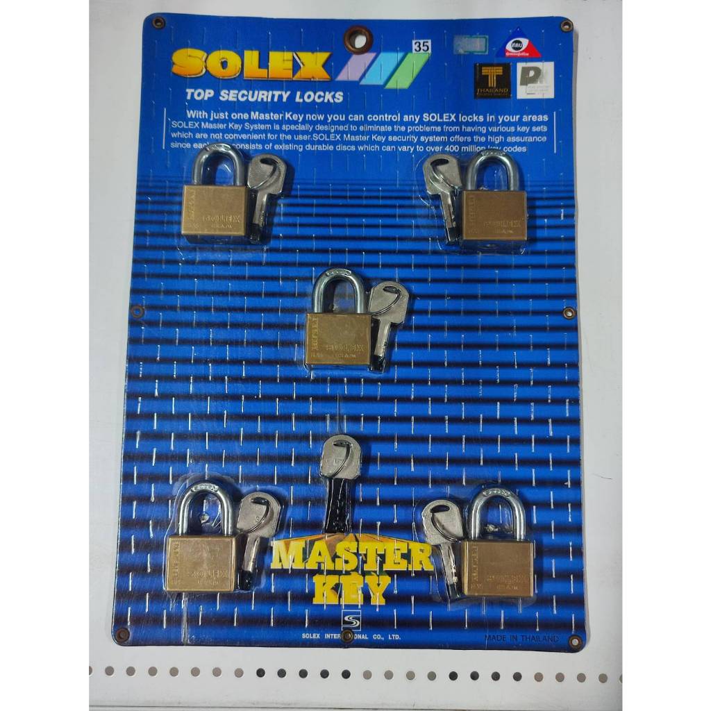 Solex ชุดแม่กุญแจ Master Key ระบบลูกปืน 5 ตัวชุด ขนาด 35-50mm ของแท้ ...
