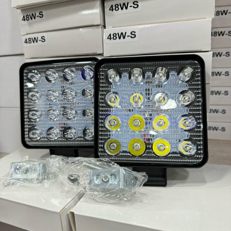 แพ็ค1ชิ้น 48W-16LED,42W-14LED 12-24v แบบบาง แสงขาว | Shopee Thailand