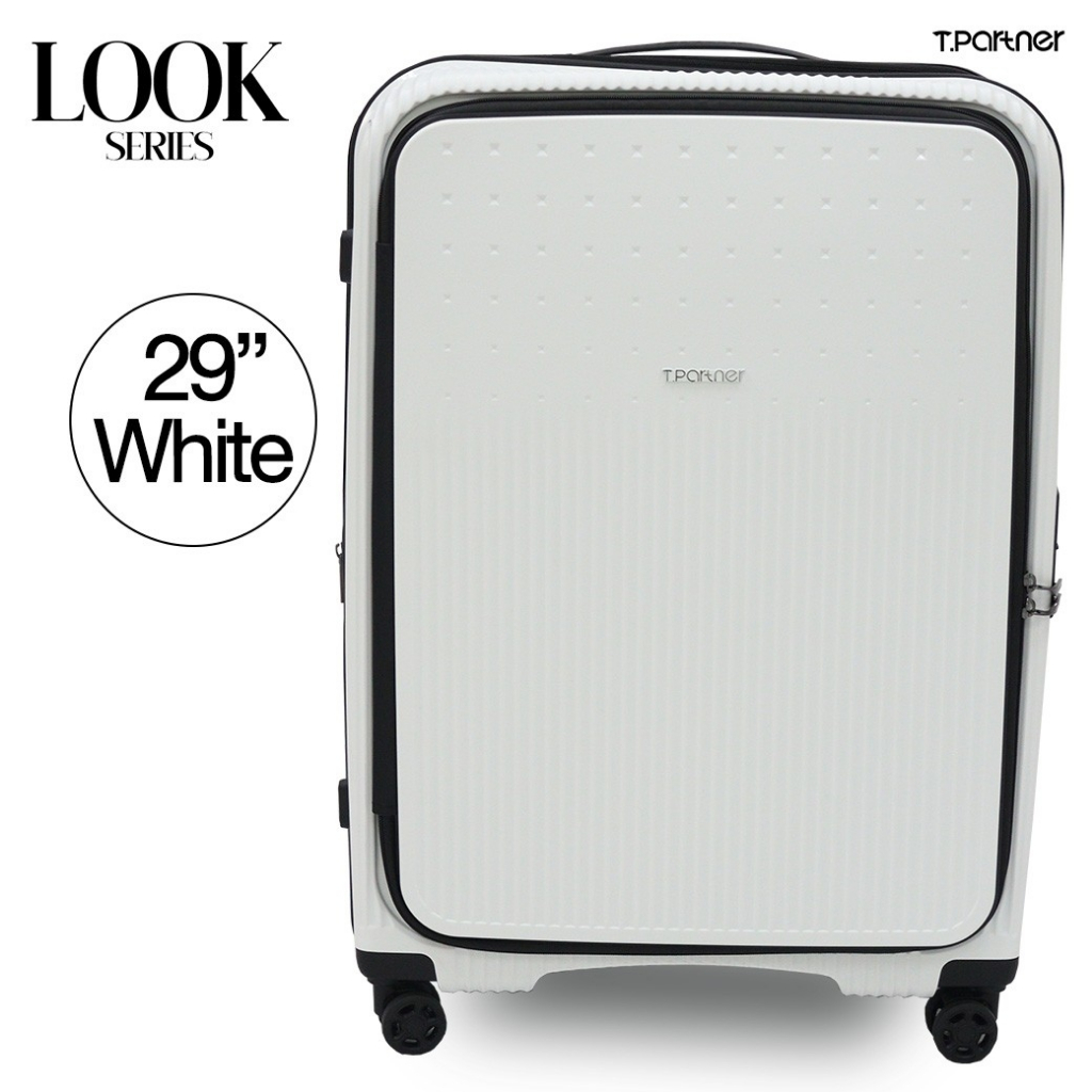 [รับประกัน3ปี ] Tpartner กระเป๋าเดินทางล้อลาก เฟรมซิปฝาเปิดหน้ารุ่น LOOK SERIES ซิปขยายข้าง ...
