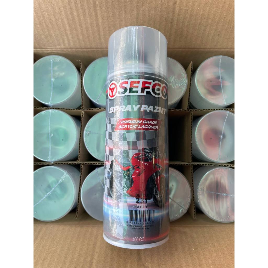 สีสเปรย์ สีแลคเกอร์ เคลืองเงาใส (LACQUER) ยี่ห้อ SEFCO พ่นได้เกือบทุก ...