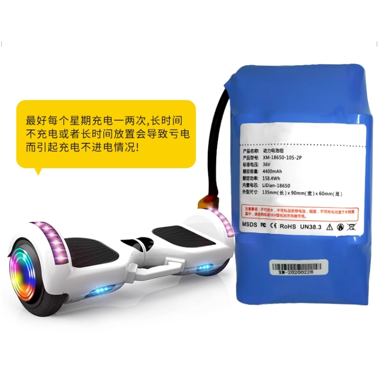 Dual wheel electric balance vehicle battery 36V lithium battery ...