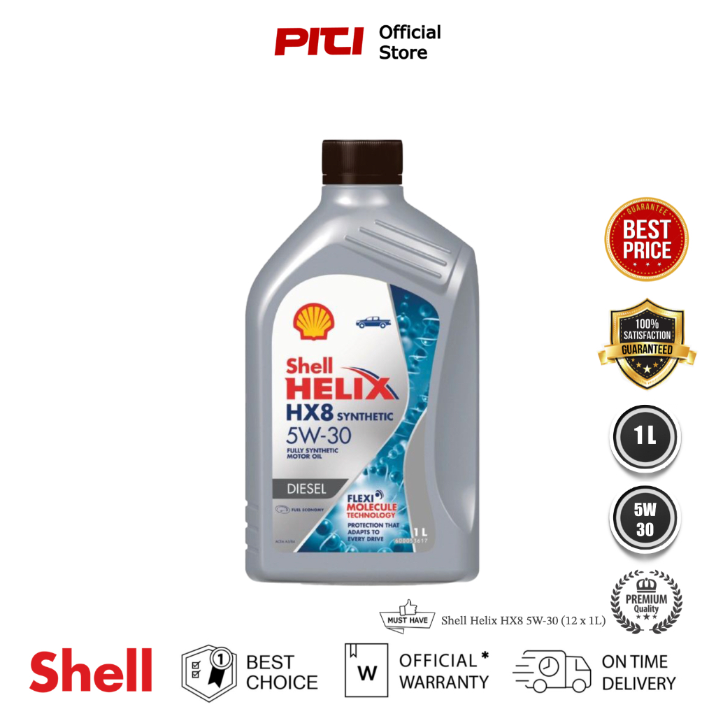 Shell Helix HX8 SP 5W-30 (12 x 1L) Fully Synthetic Motorcycle Oil ...