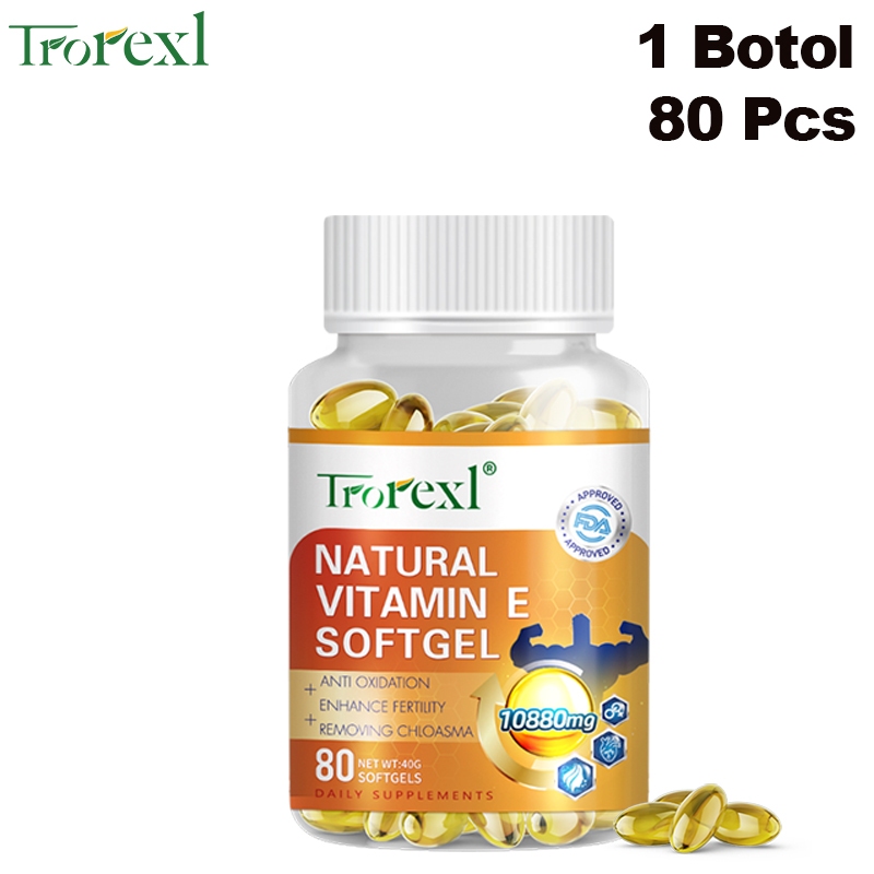 Trorexl Natural Vitamin E 400IU, วิตามินอี บำรุงผิวพรรณ คืนความอ่อน ...