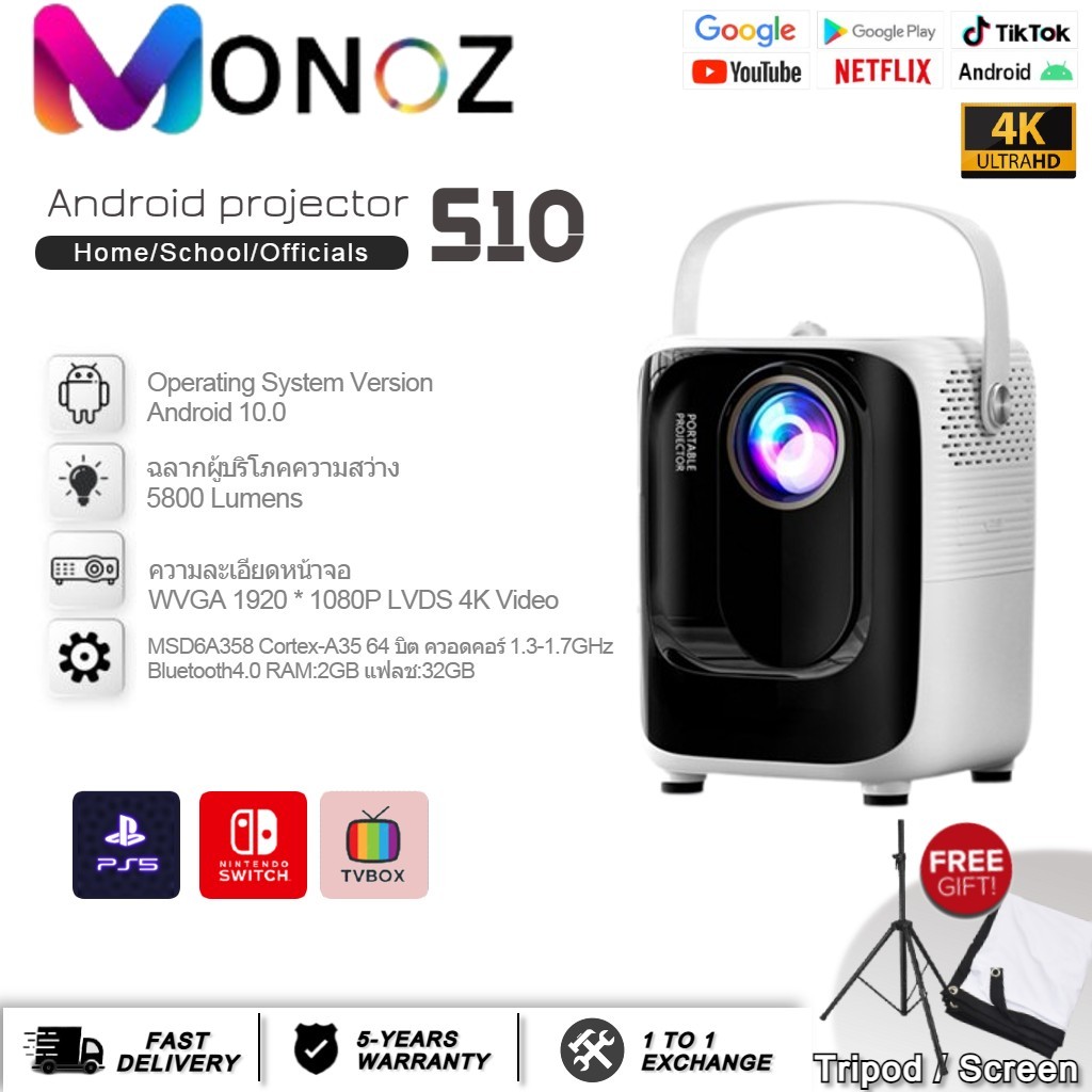 NEW MODEL S10 Portable Movie Mini Projector Full HD 1080P Home Theater ...