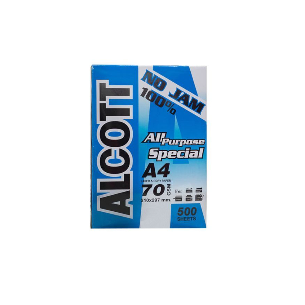กระดาษถ่ายเอกสาร A4 Alcott ฟ้า ม่วง แดง เขียว 500 แผ่น 70-80 แกรม ...