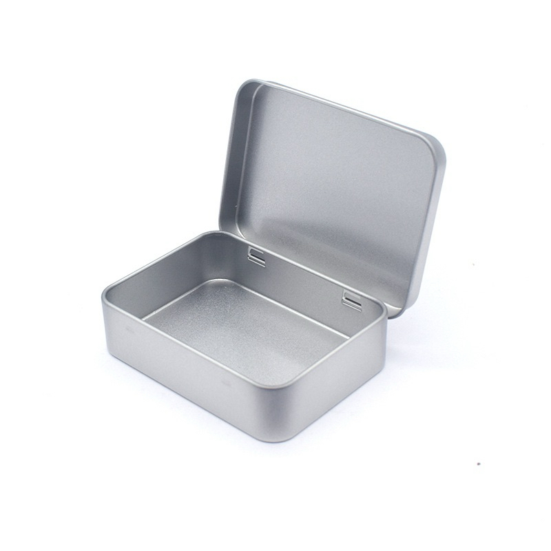 Tin Box กล่องเหล็ก อลูมิเนียม กล่องมีฝาปิด ฝาทึบสีดำ สีเงิน ขนาด 9 ...