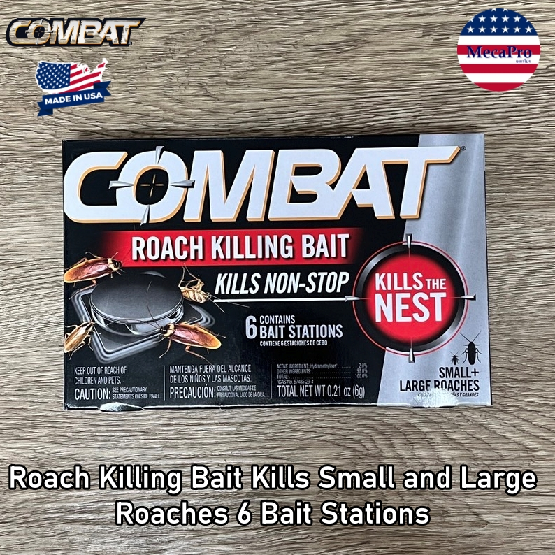 Combat® Roach Killing Bait Kills Small and Large Roaches 6 Bait ...