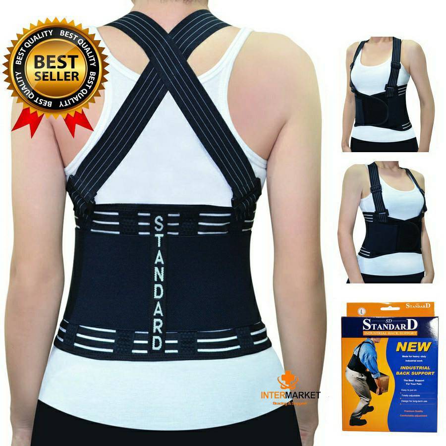 Standard Back Support เข็มขัดพยุงหลัง พยุงเอว ใส่ยกของ (Black) ส่งตรง ...