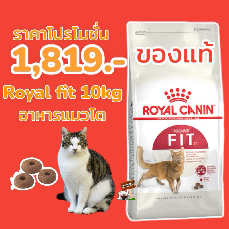 Royal fit 10kg อาหารแมว สำหรับแมวโต1ปีขึ้นไป | Shopee Thailand