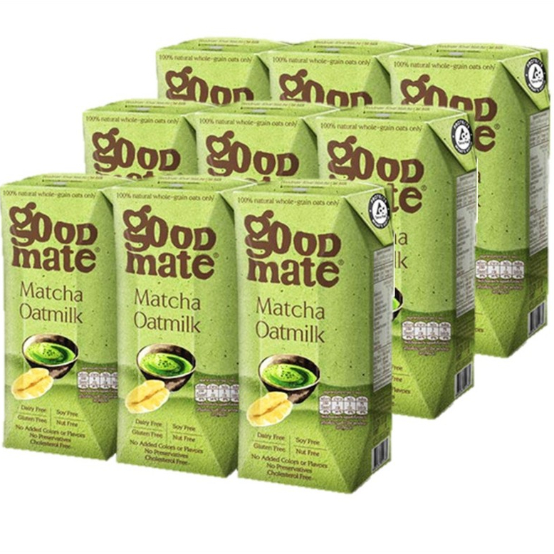 Goodmate Matcha Oat milk กู๊ดเมท นมข้าวโอ๊ต กลิ่นมัทฉะ 180 ml. x 9กล่อง ...