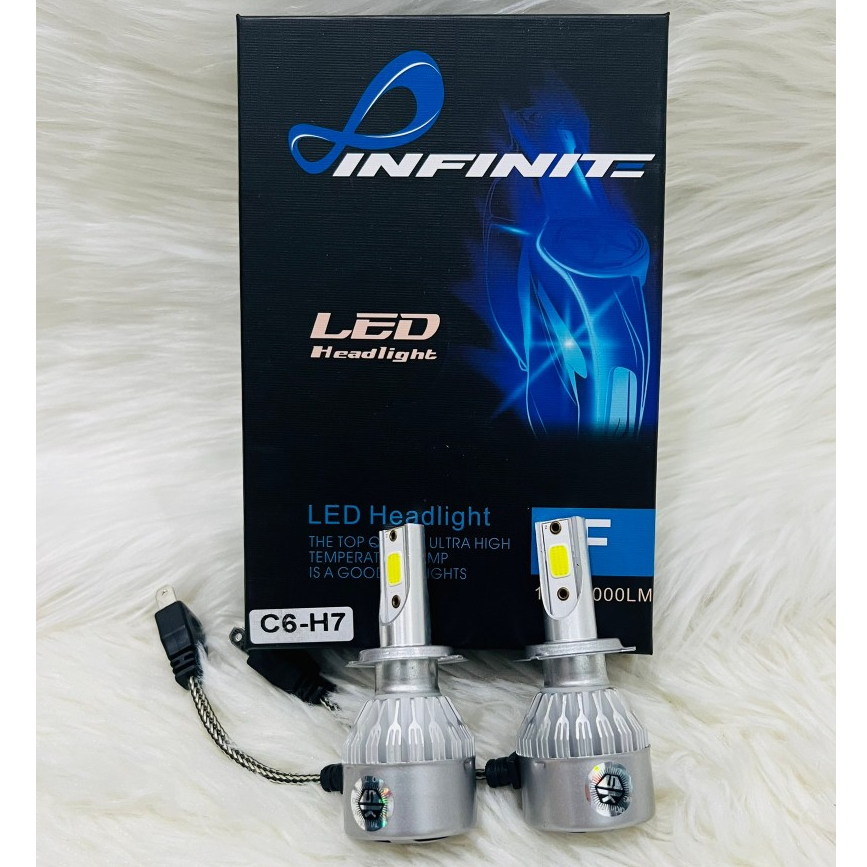 หลอดไฟ LED C6-H7 18W/2000LM งาน INFINITE มีบัลลาดและพัดลมในตัว | Shopee Thailand