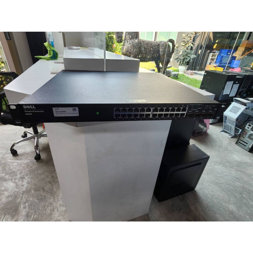 สวิตซ์ Dell PowerConnect 6224 24-Port (0RN856) 10/100/1000Base-T + 4 x ...