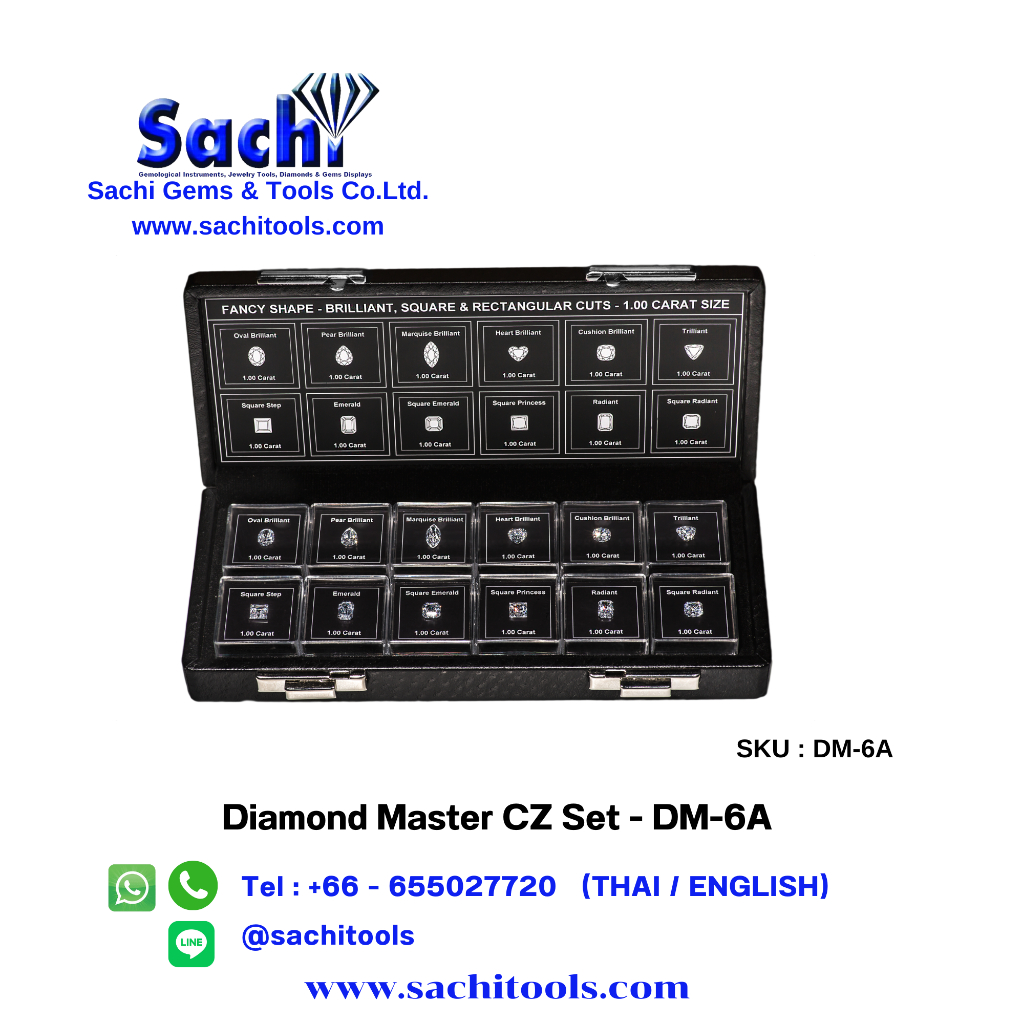 Diamond Master CZ Set - DM-6A ตัวอย่างขนาดเพชร sachitools | Shopee Thailand