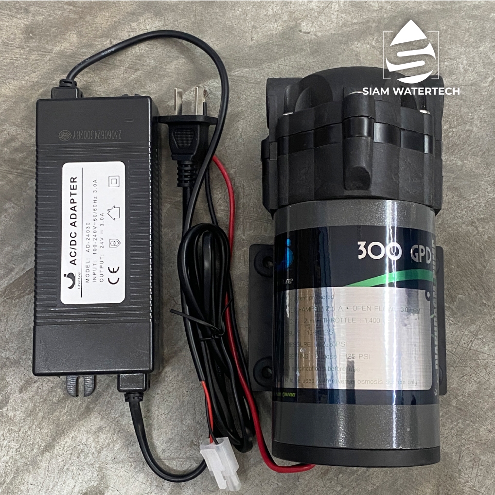 ปั๊มอาร์โอ Diaphram Pump 300GPD พร้อมอะแดปเตอร์ | Shopee Thailand