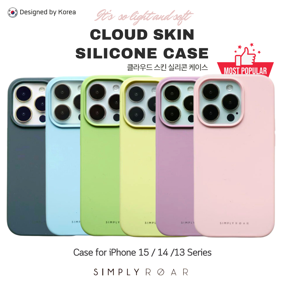 SIMPLY ROAR Cloud skin silicone case เคสกันกระแทก สำหรับ iPhone 15 / 14 / 13 Series เคสซิลิโคน ...