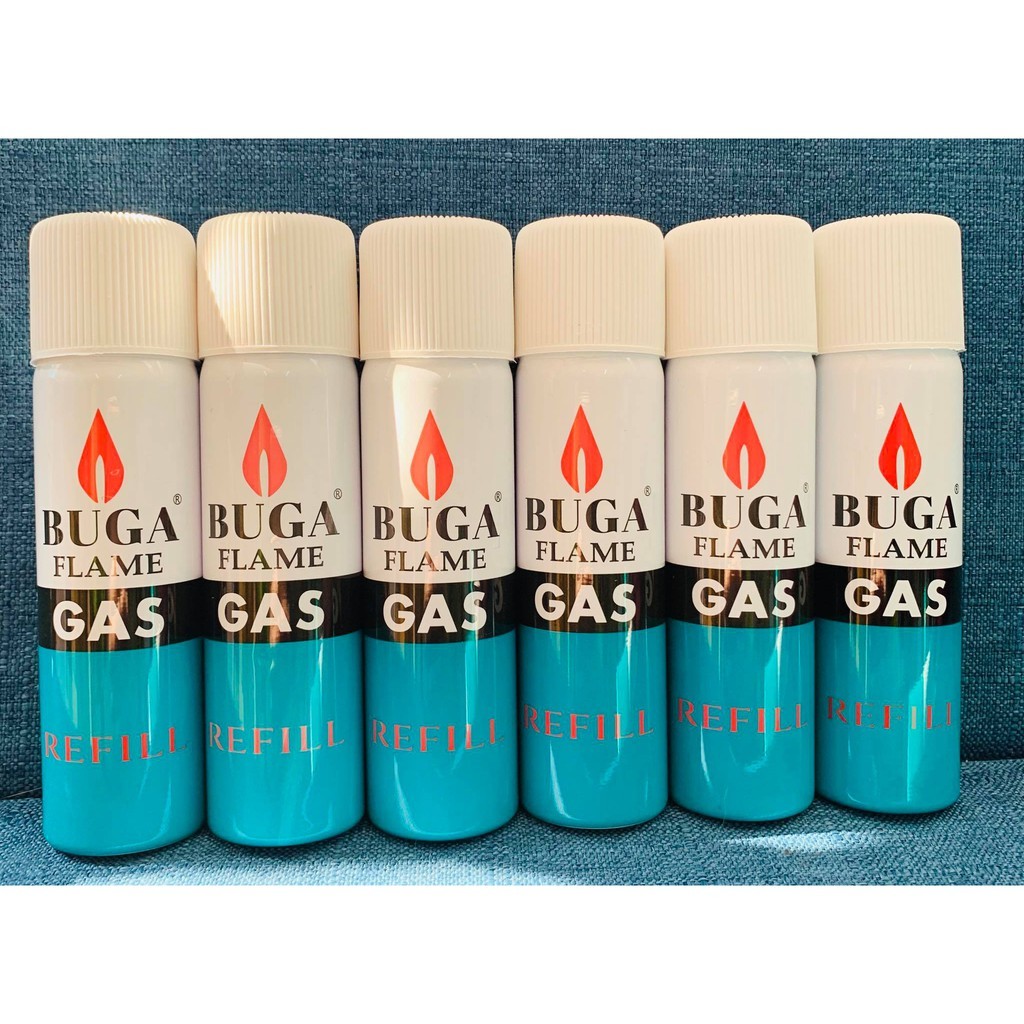 แก๊สกระป๋อง (6 กระป๋อง)BUGA GAS REFILLกระป๋องเล็กขนาด50กรัม | Shopee ...