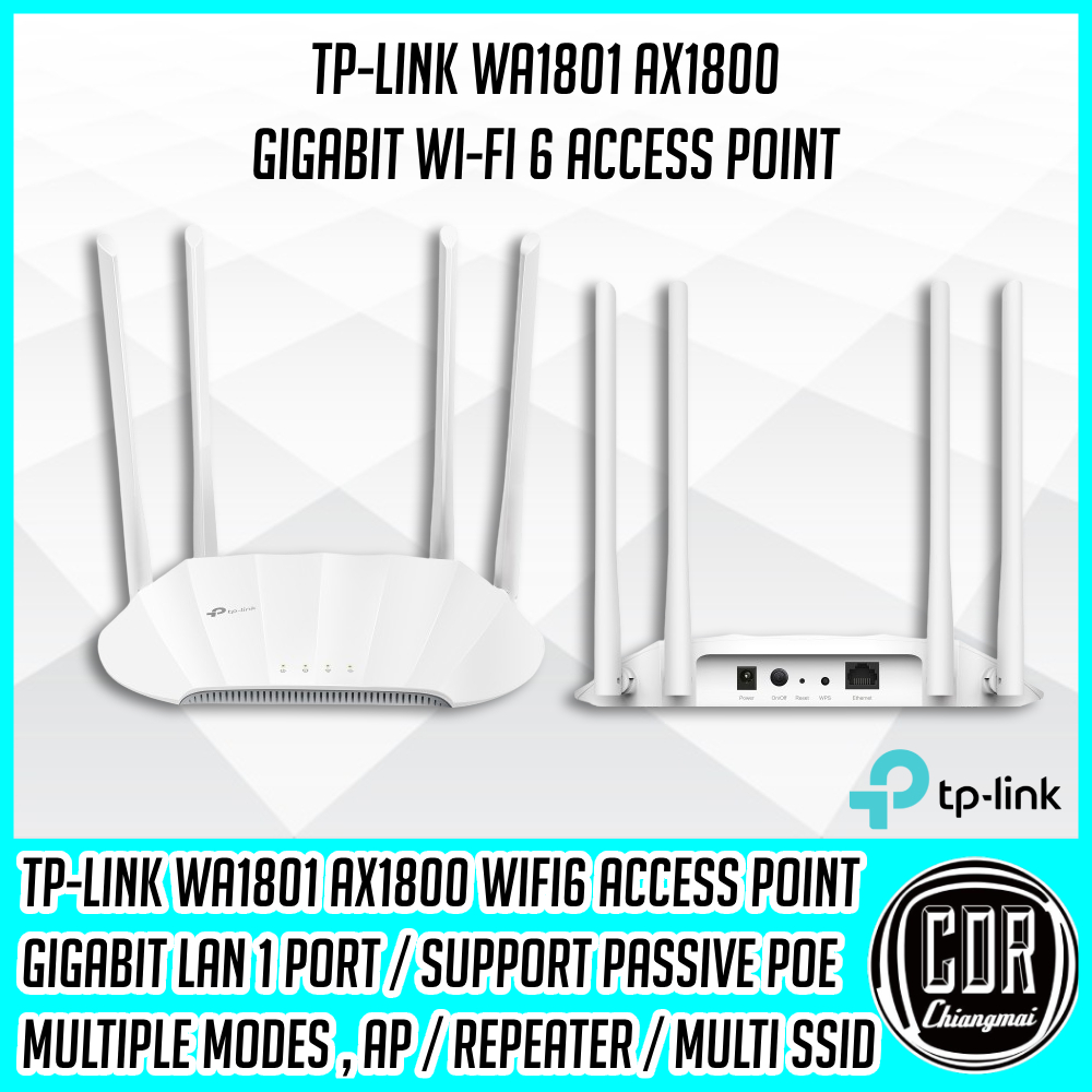 TP-LINK ไวไฟแอคเซสพอยต์ TL-WA1801 AX1800 Gigabit Wi-Fi 6 Access Point [รับประกันตลอดอายุการใช้ ...