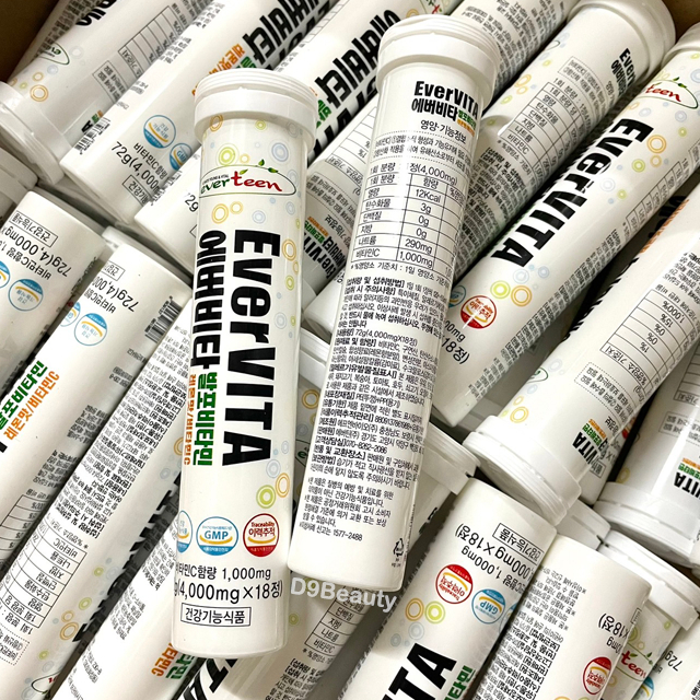 วิตามิน เม็ดฟู่ EVERTEEN EVERVITA PLUS ORANGE / LEMON (18เม็ด) แบบชง ...