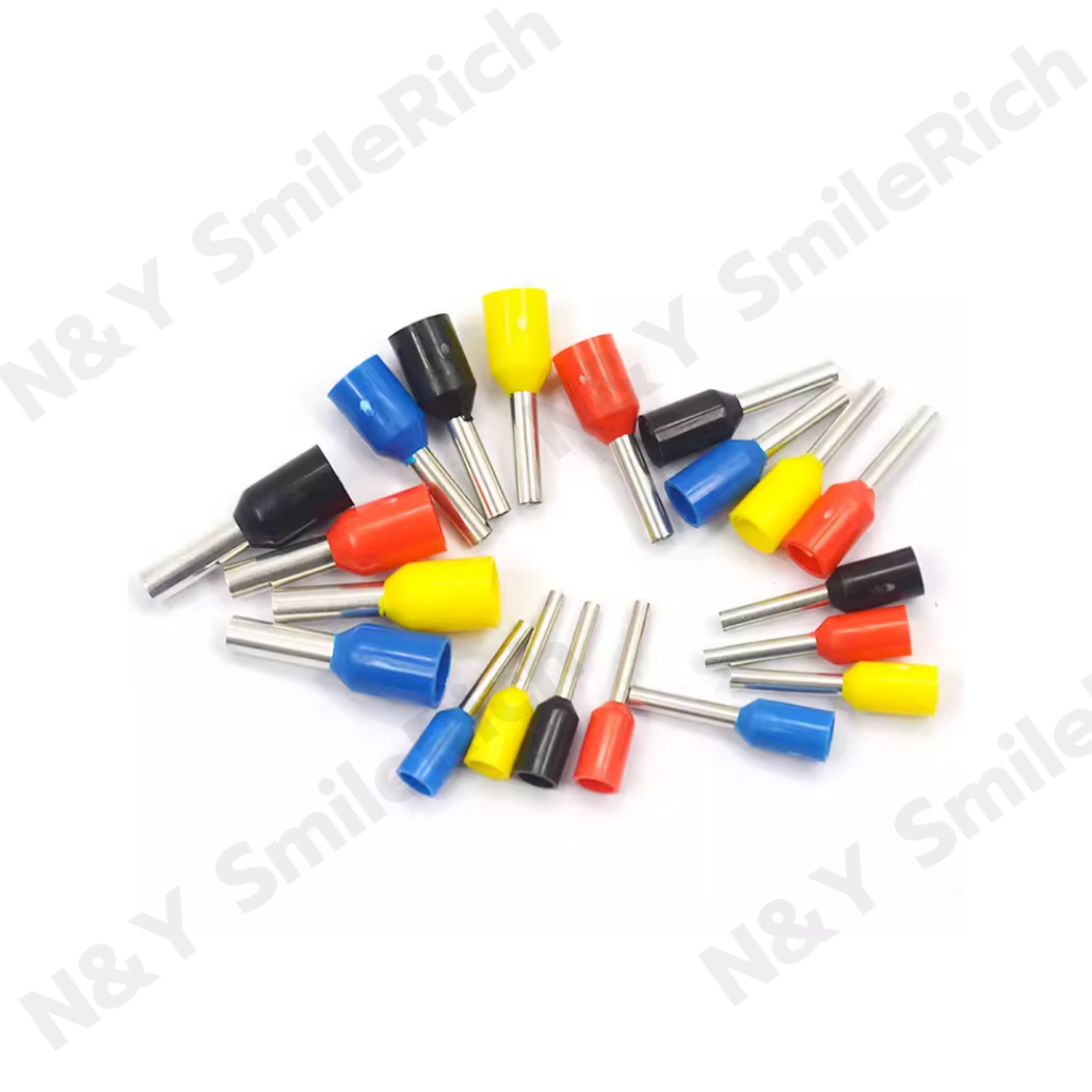 (EXXXX) หางปลาคอร์ดเอ็น 100 ชิ้นต่อถุง หางปลาย้ำสายไฟ CORD END มี 7 ...