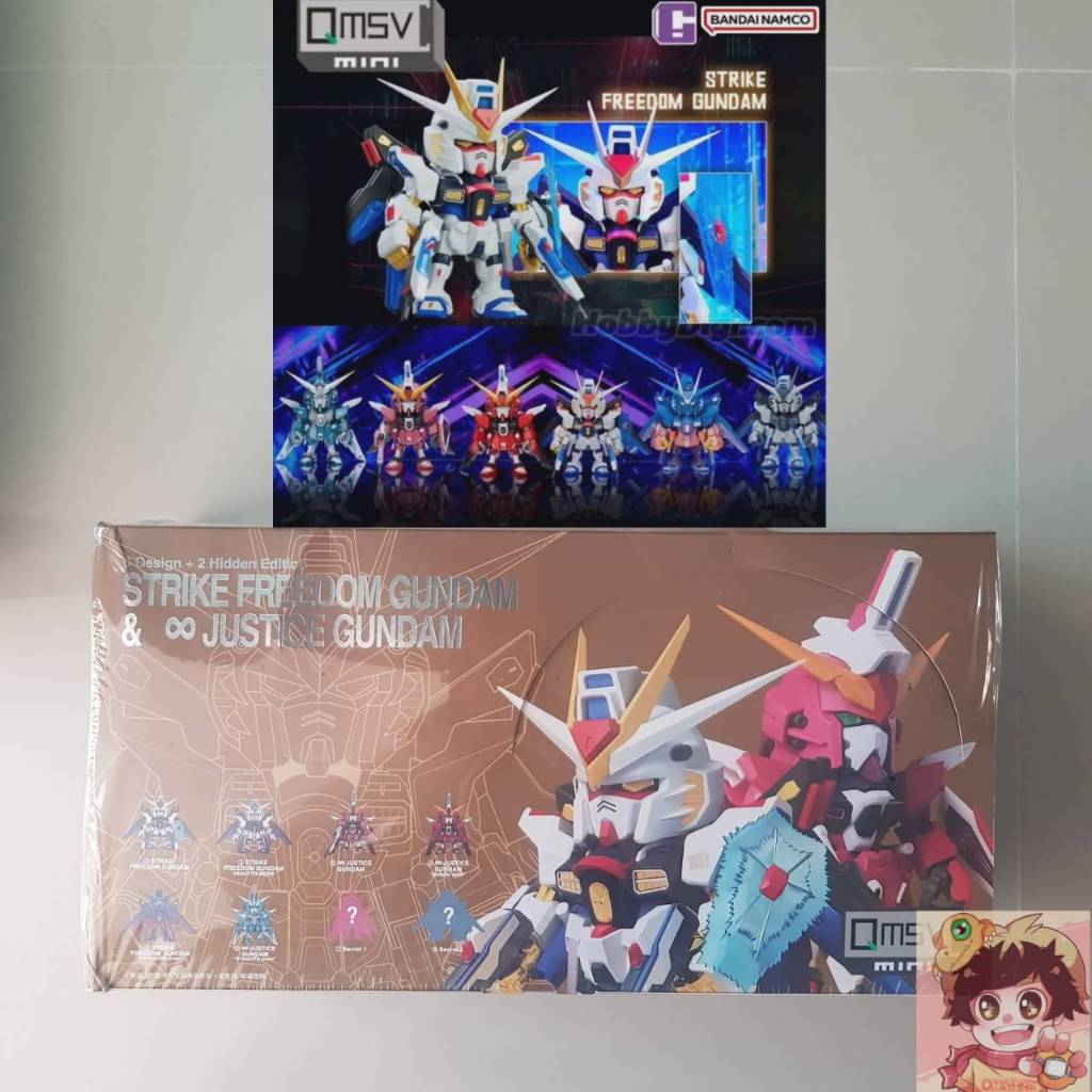 BANDAI NAMCO QMSV Mini Strike Freedom Gundam & Infinity Justice Gundam ...