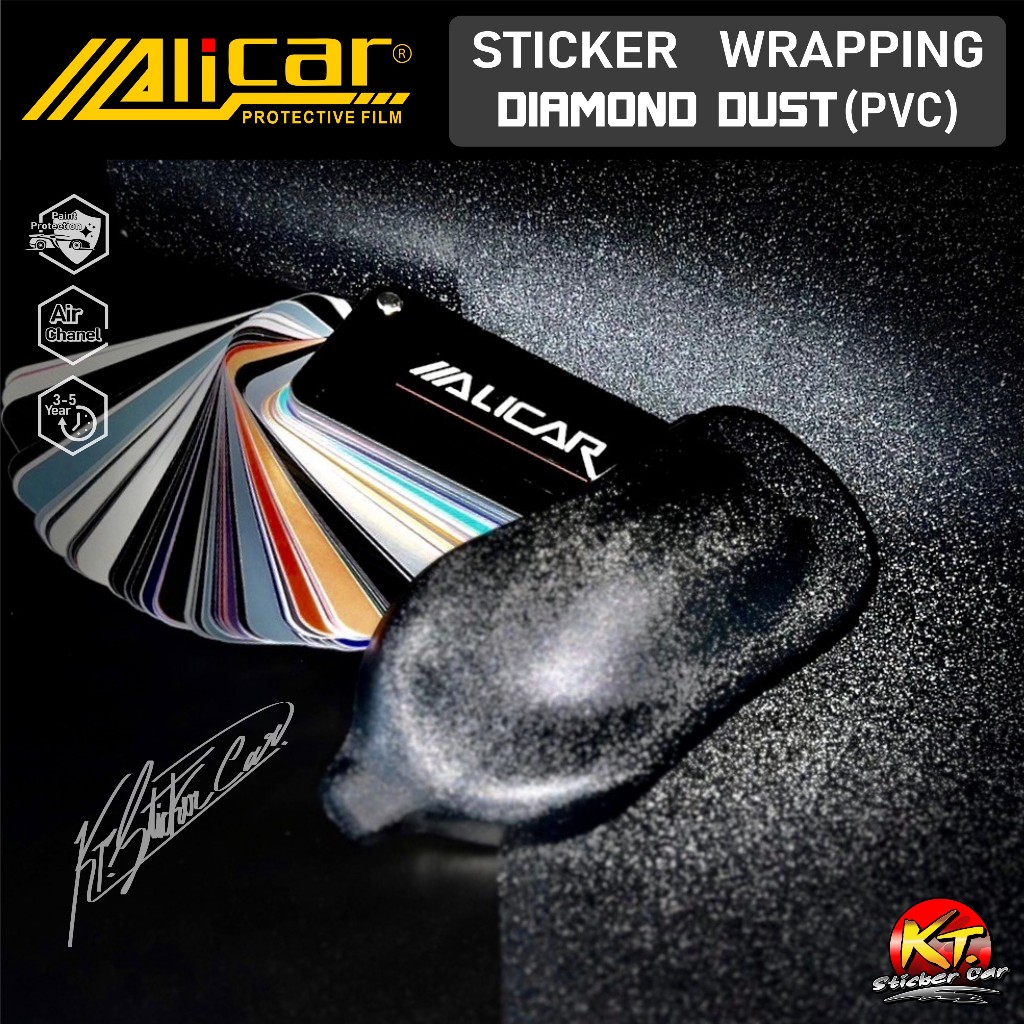 Sticker”สติ๊กเกอร์ลายคาร์บอน DIAMOND DUST PVC DIAMOND DUST PVC ''10cm ...