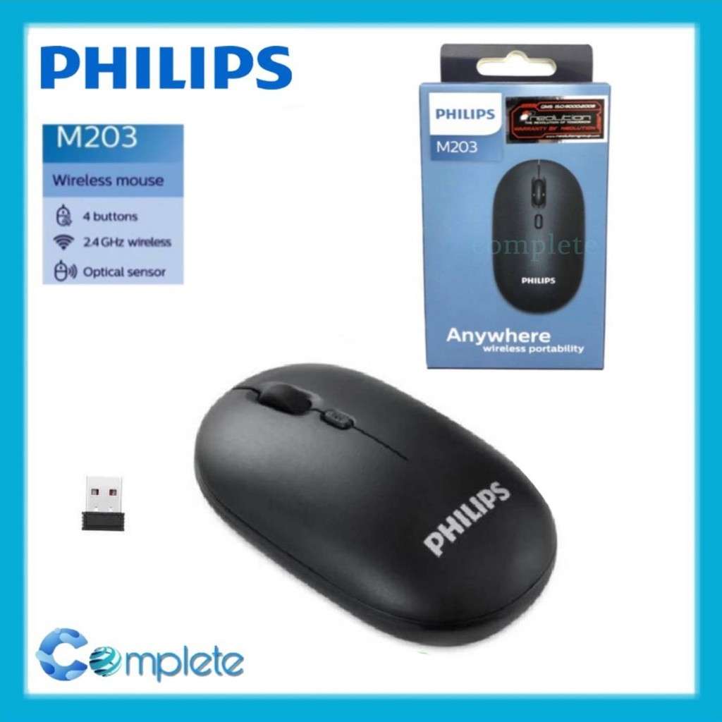 Mini Mouse Philips Mouse Wireless Model M203 เม้าส์ไร้สาย | Shopee Thailand