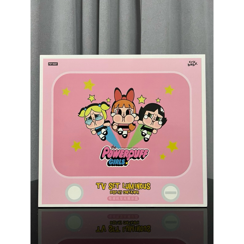 (พร้อมส่ง มือ1) ตู้ทีวี มีไฟ POP MART CRYBABY × Powerpuff Girls TV Set ...