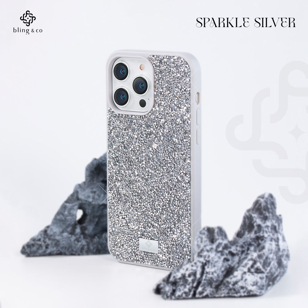 Bling & Co เคส สี Sparkle Silver สำหรับ iPhone 16 11 12 13 14 15 Plus ...