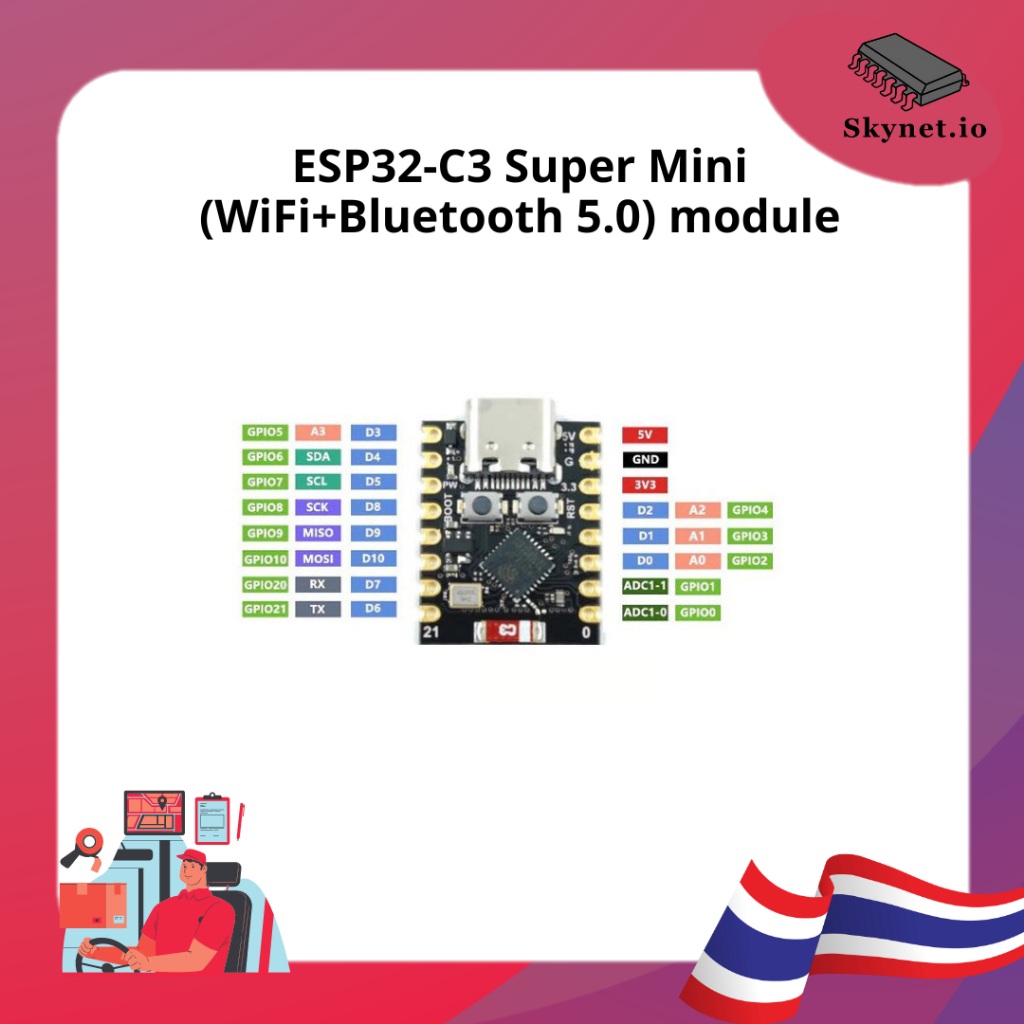 ESP32-C3 Super Mini (WiFi+Bluetooth 5.0) module | Shopee Thailand